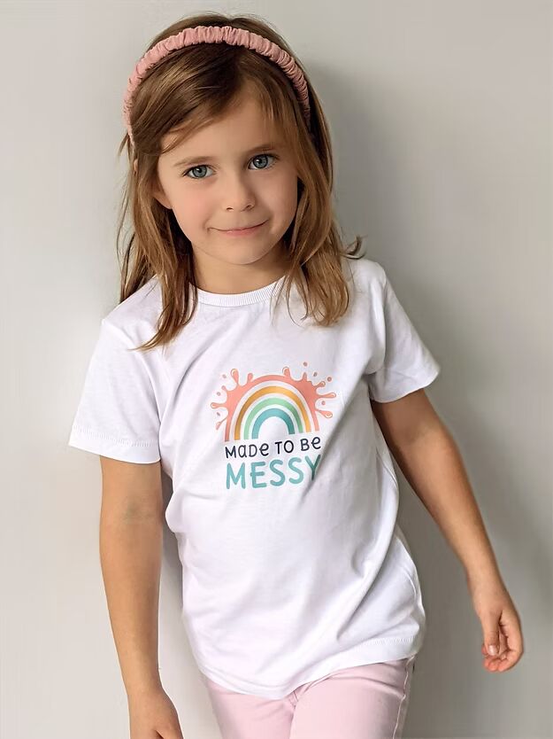 White Made to be Messy T-Shirt | Made to be Messy
